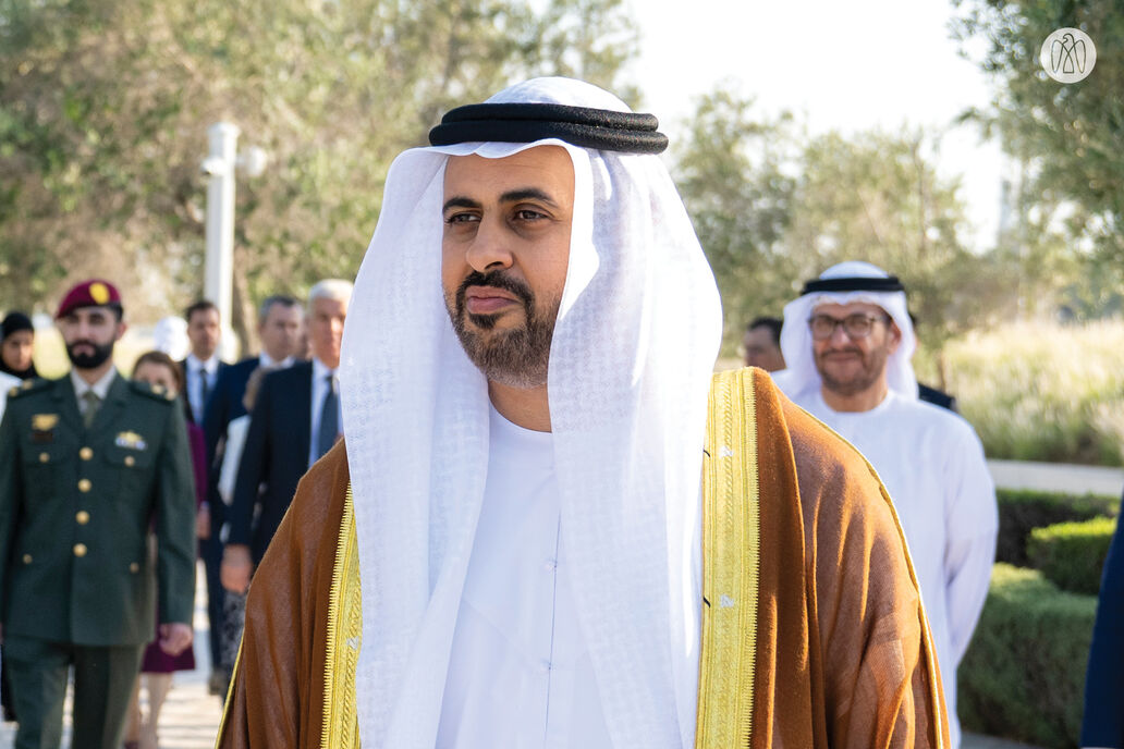 Theyab bin Mohamed bin Zayed receives Prime Minister of Romania at Wahat Al Karama
